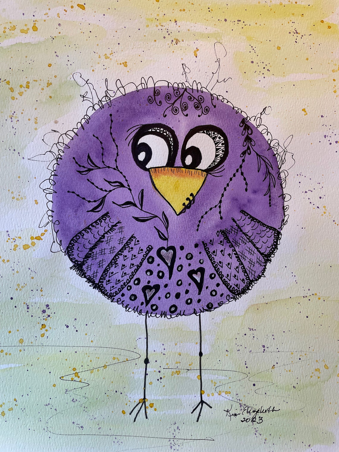 Set of 7 Original Watercolor Paintings Printed Into All Occasion Note ...