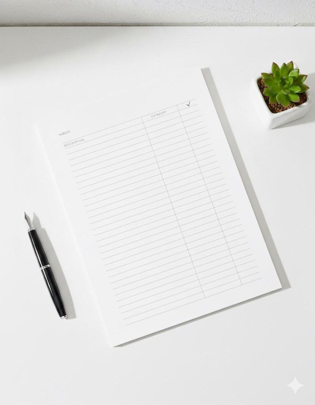 Minimalist Inbox Planner Page | Clean Task Organizer (digital Download ...