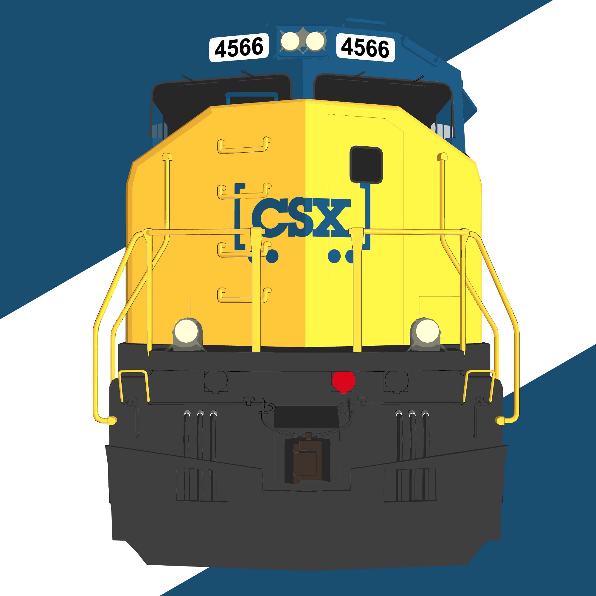 Modern EMD SD70AC Train SVG Collection With CSX Train Mask Graphic ...