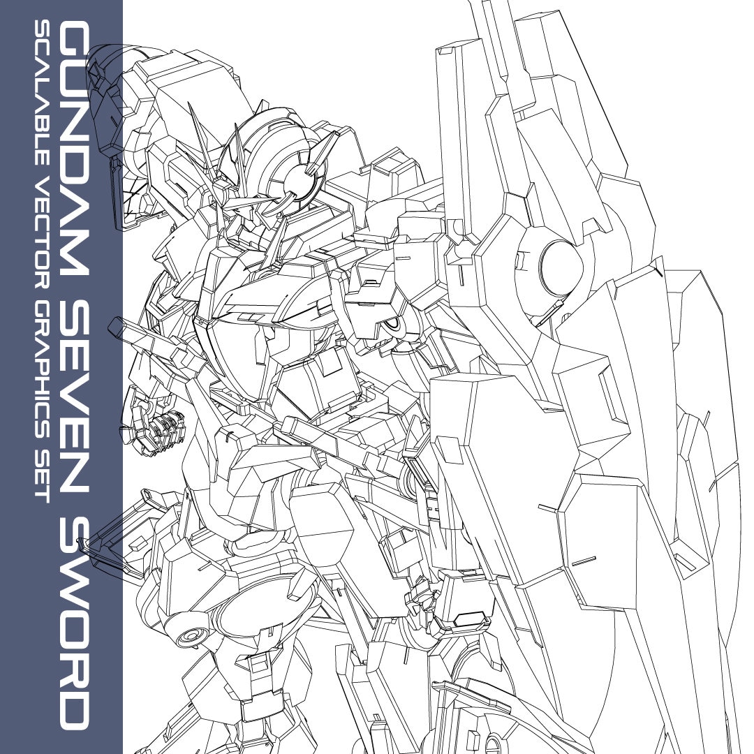 10-pack Gundam Seven Sword SVG Set: Precision-crafted Mobile Suit GN ...