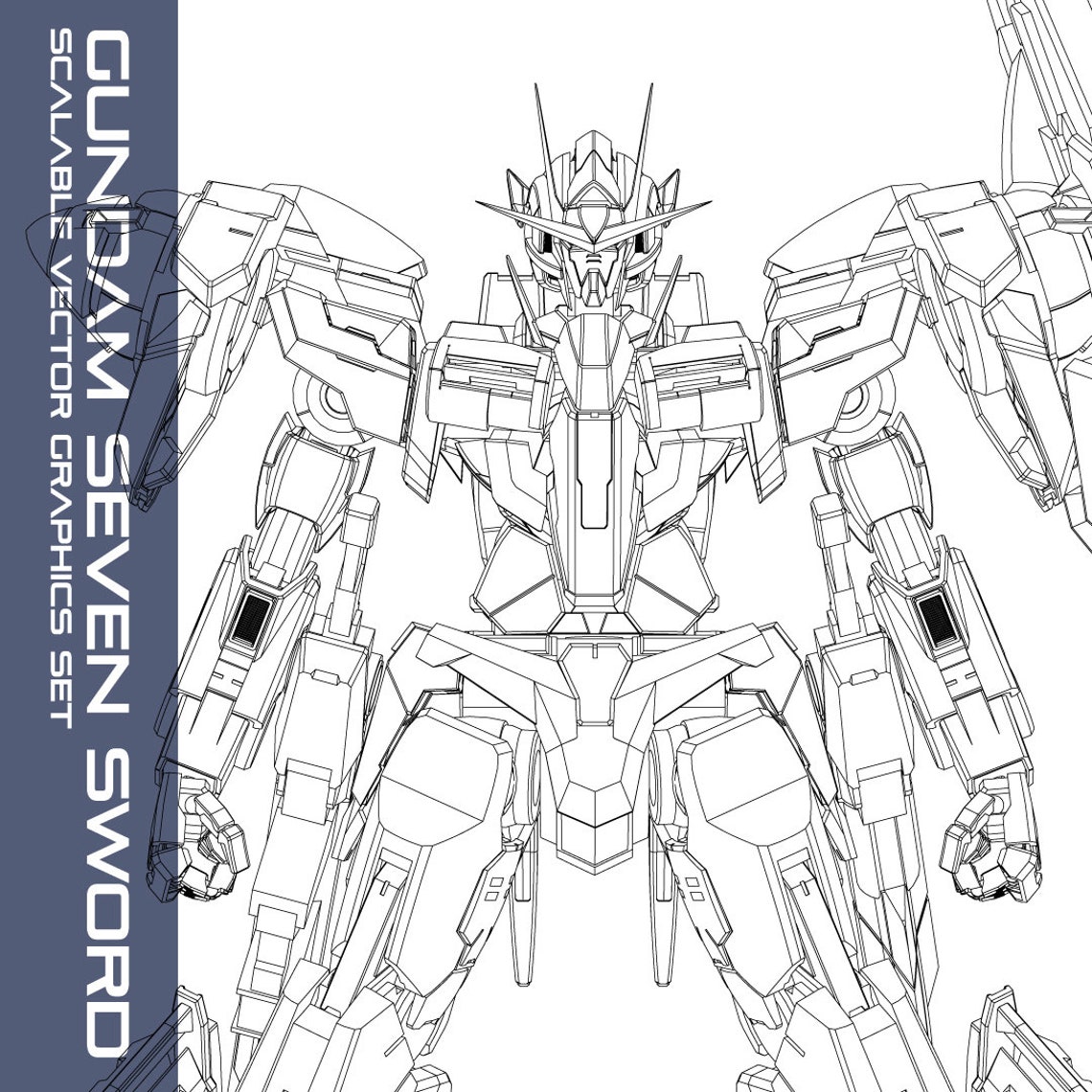 10-pack Gundam Seven Sword SVG Set: Precision-crafted Mobile Suit GN ...