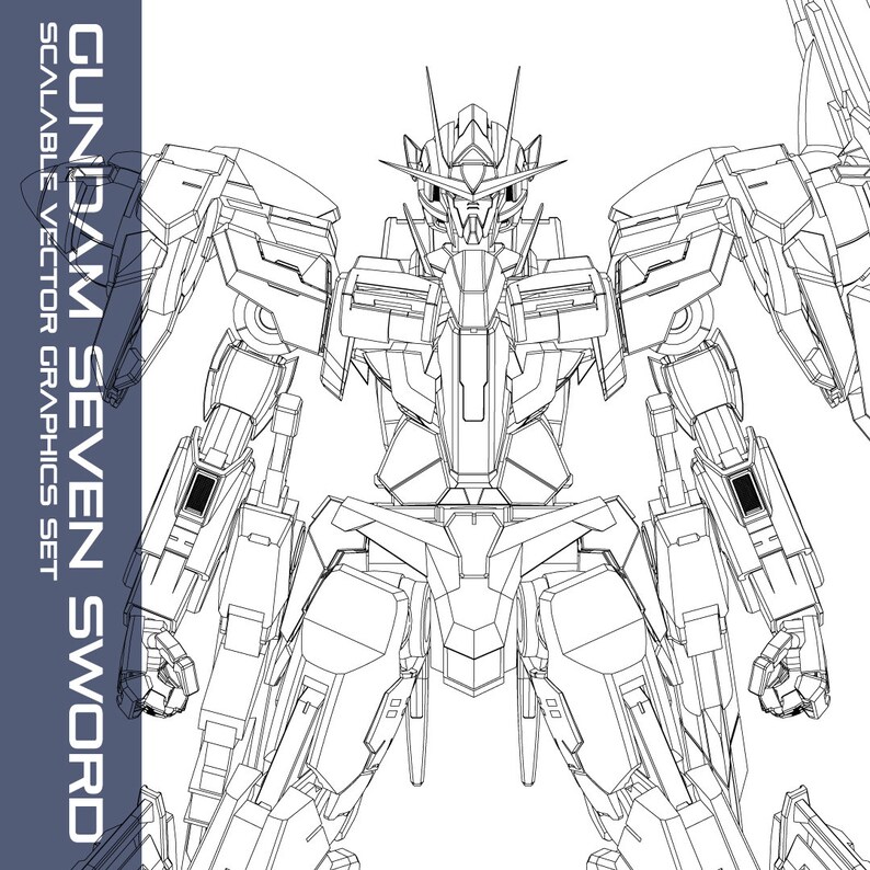 10-pack Gundam Seven Sword SVG Set: Precision-crafted Mobile Suit GN ...