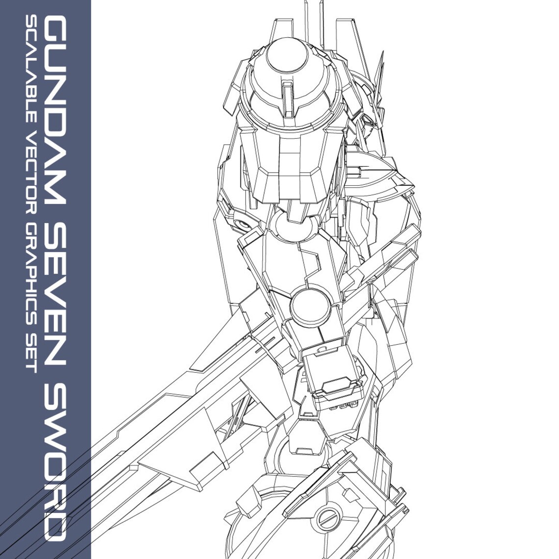 10-pack Gundam Seven Sword SVG Set: Precision-crafted Mobile Suit GN ...