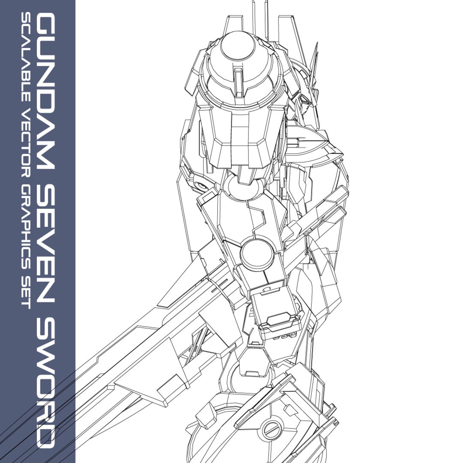 10-pack Gundam Seven Sword SVG Set: Precision-crafted Mobile Suit GN ...