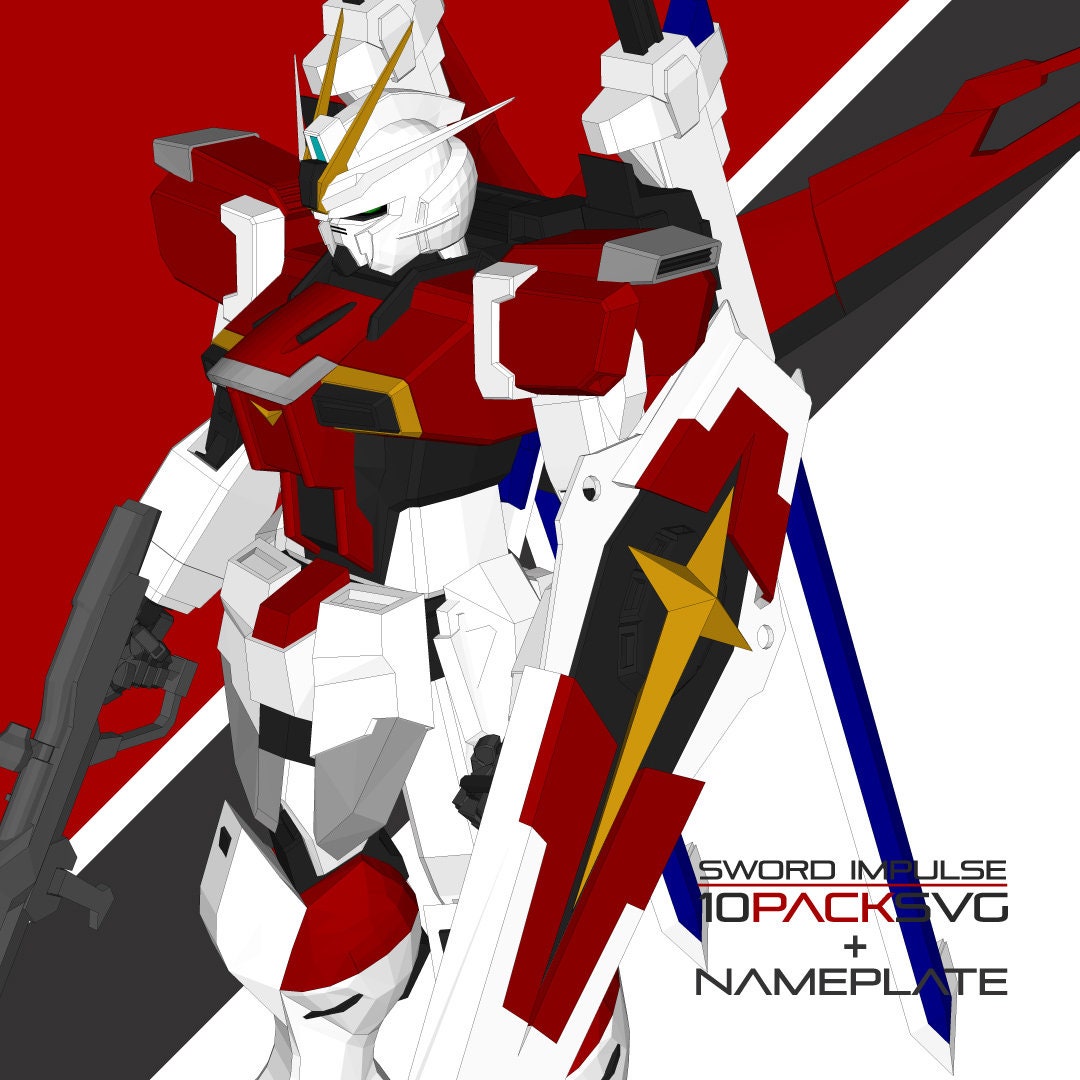 ZGMF-X56S Sword Impulse Gundam 10-pack of Scalable Vector Graphics in ...