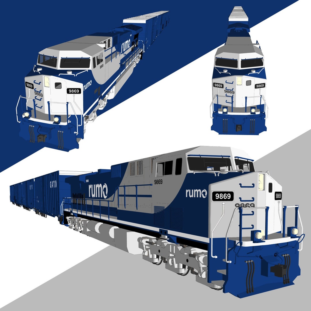 GE Ac44i Rumo Logistica Train SVG Set Complete Multi-perspective Collection - Etsy