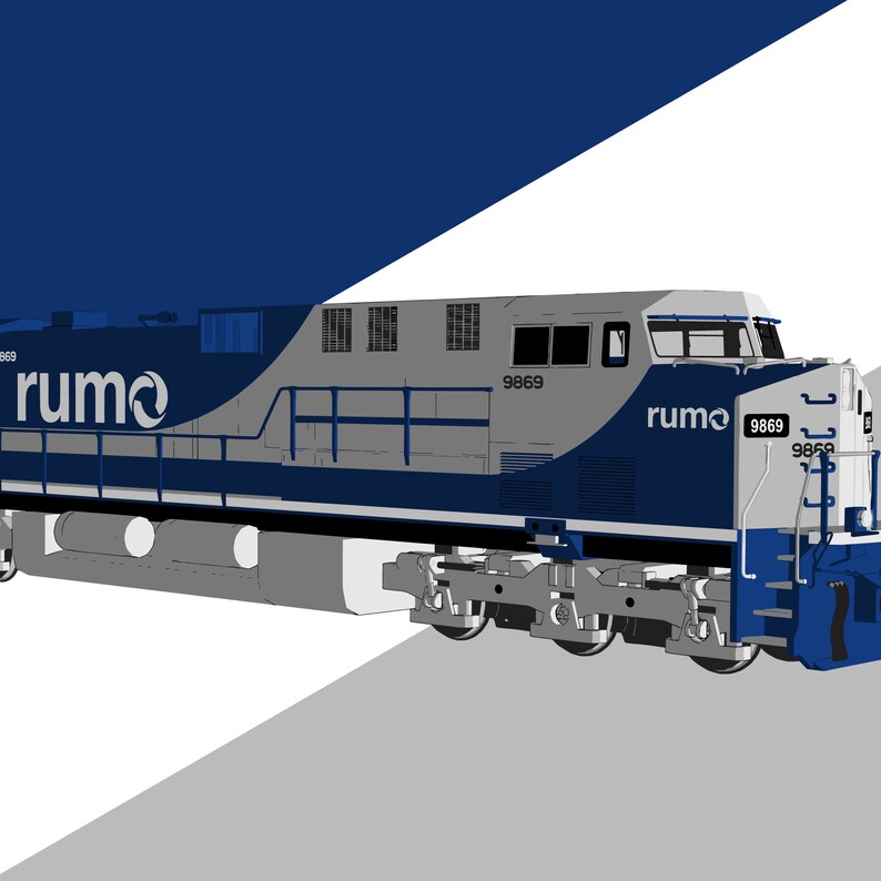 GE Ac44i Rumo Logistica Train SVG Set Complete Multi-perspective ...