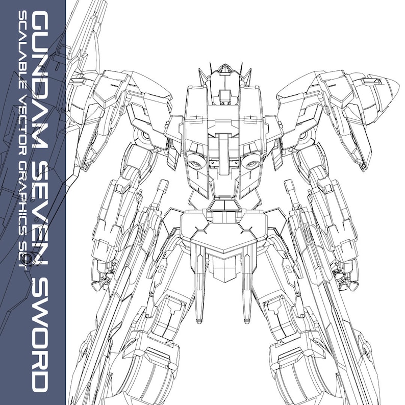 10-pack Gundam Seven Sword SVG Set: Precision-crafted Mobile Suit GN ...