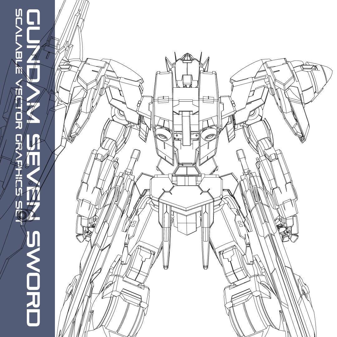 10-pack Gundam Seven Sword SVG Set: Precision-crafted Mobile Suit GN ...