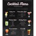 Personalised Cocktail Menu (A4), Modern Editable Drink Menu, Signature ...