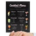 Personalized Cocktail Menu, Editable Drink Sign (A5) - Etsy UK