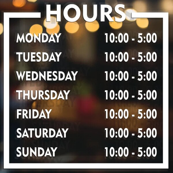 Store Hours Sign - Etsy