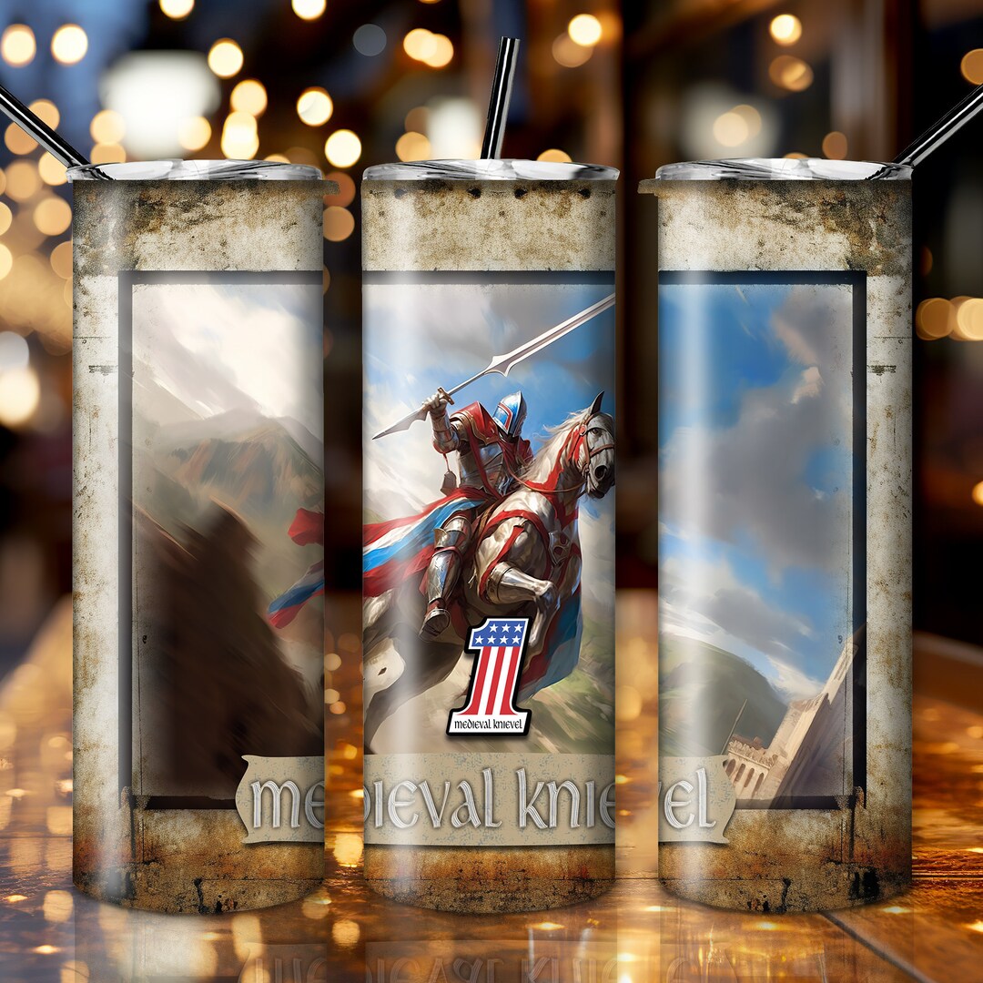 Tumbler Designs Medieval Knievel Tumbler Wrap Knight Tumbler - Etsy
