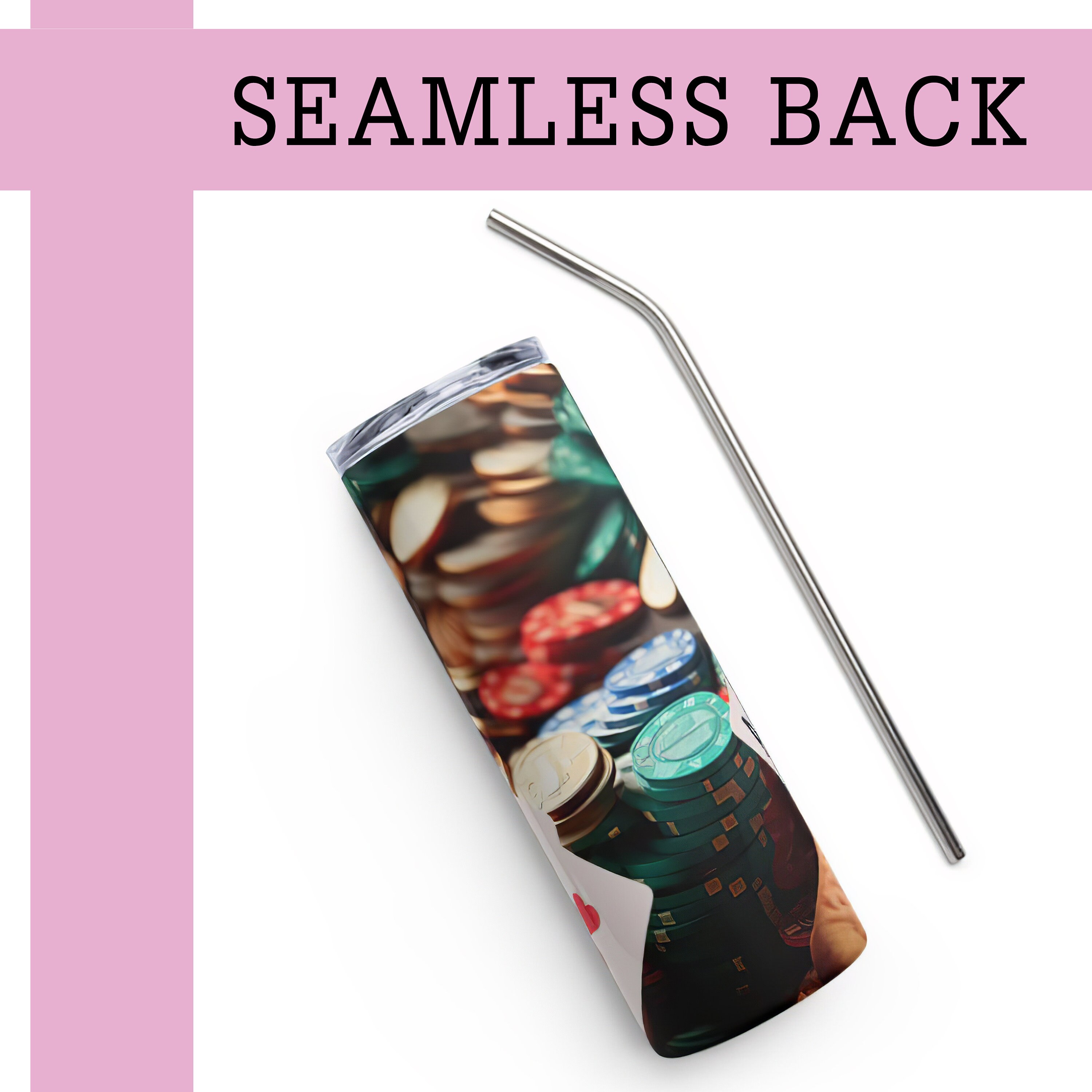 Tumbler Designs Ace High Tumbler Wrap Poker Hand Tumbler - Etsy