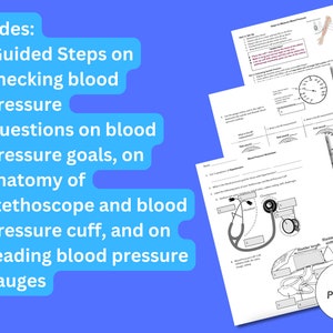 Classroom Blood Pressure Monitoring Worksheet - Etsy
