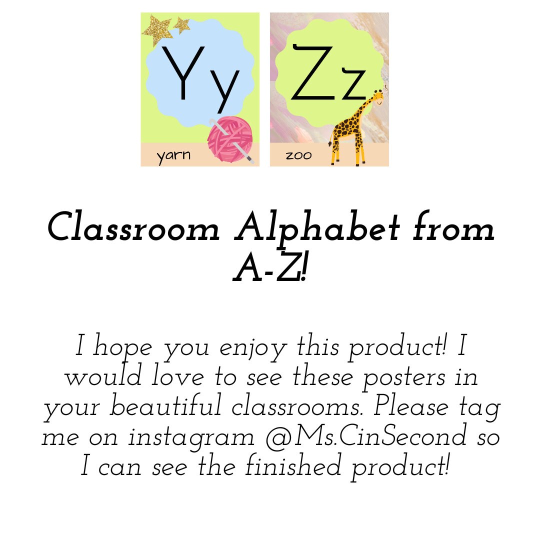 Fairy Tale Pastel Alphabet Posters Classroom or Playroom Decor - Etsy