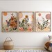 Boho Floral Poster Set, Printable Wild Flower Prints, Watercolor ...