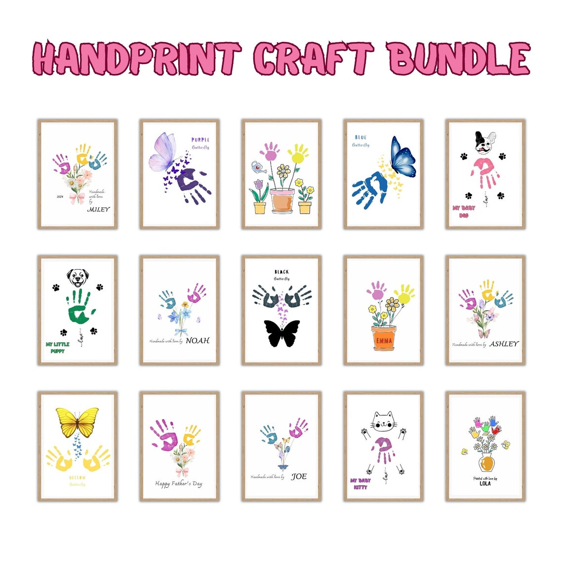 Mega Handprint Craft Bundle, Flower Handprint Art Bundle, Craft for ...