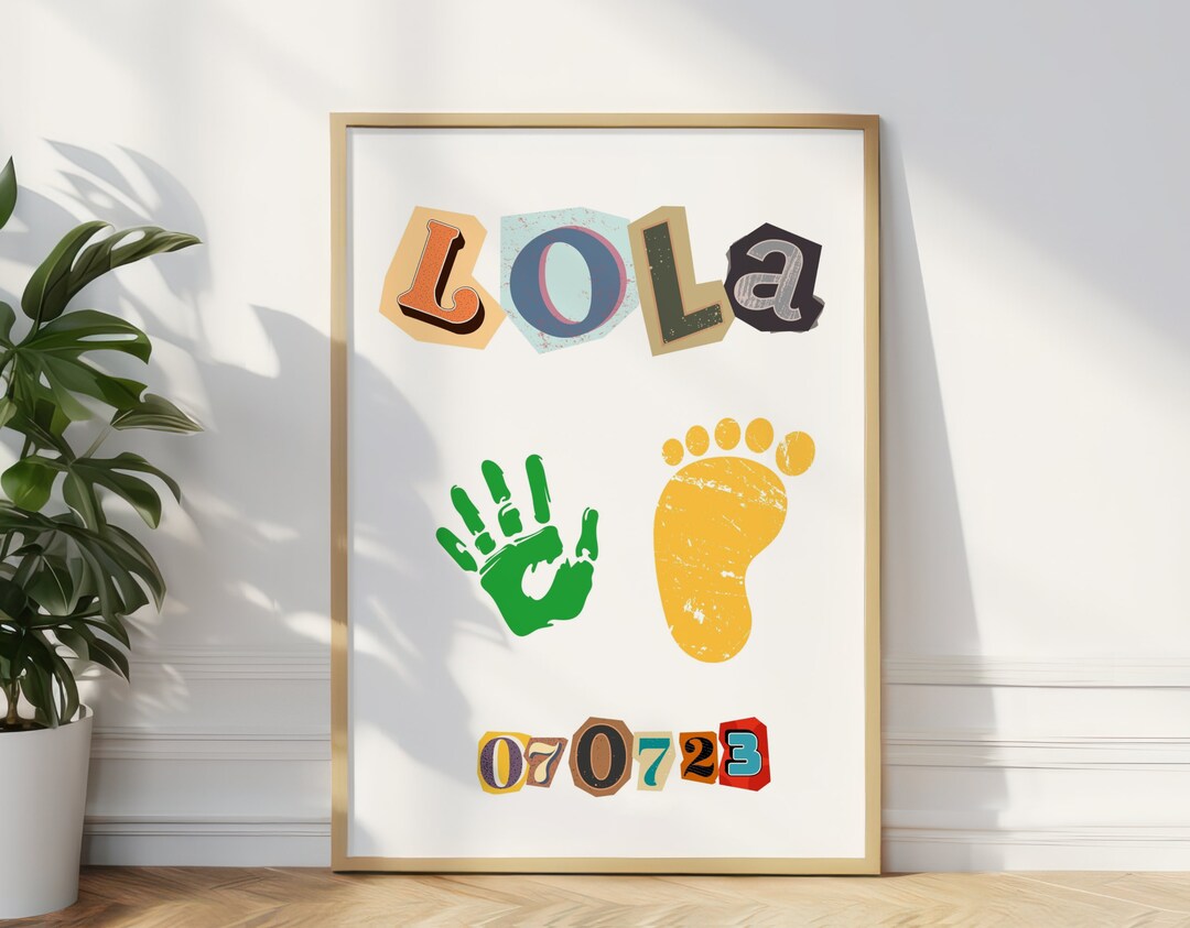Personalized Diy Kid Craft, Printable Handprint Craft, Custom Craft ...