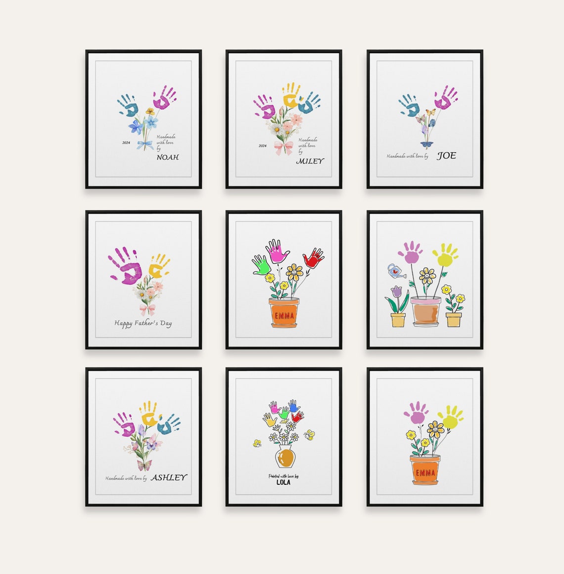 Mega Handprint Craft Bundle, Flower Handprint Art Bundle, Craft for ...