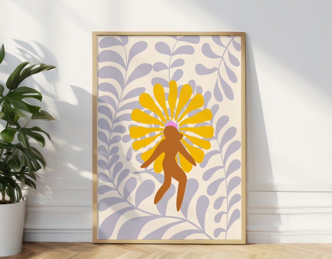Matisse Inspired Retro Woman Poster, Female Dancing Moves, Printable ...