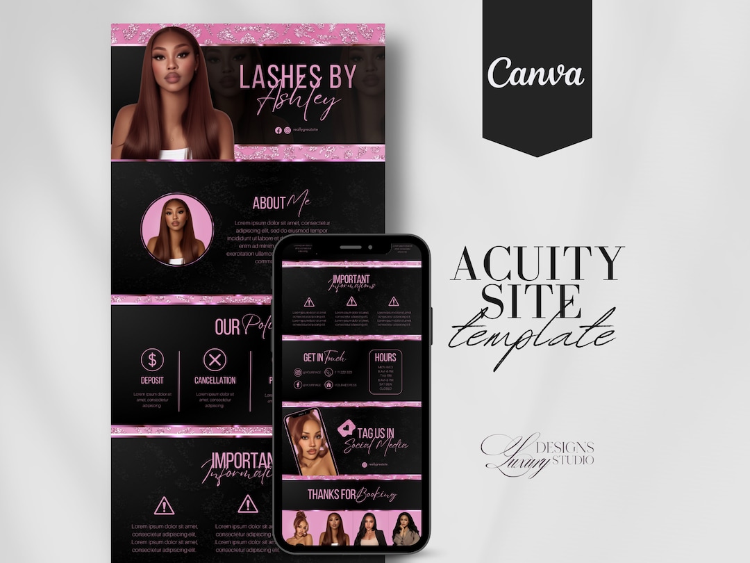 DIY Acuity Scheduling Site Template, Acuity Website Design, Edit in ...
