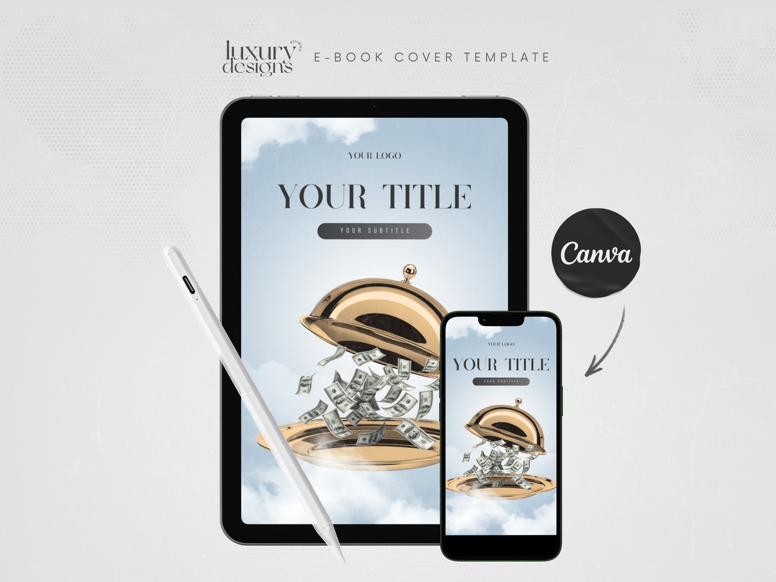 Ebook Cover Template, Editable Front Cover Design, Business E-book ...