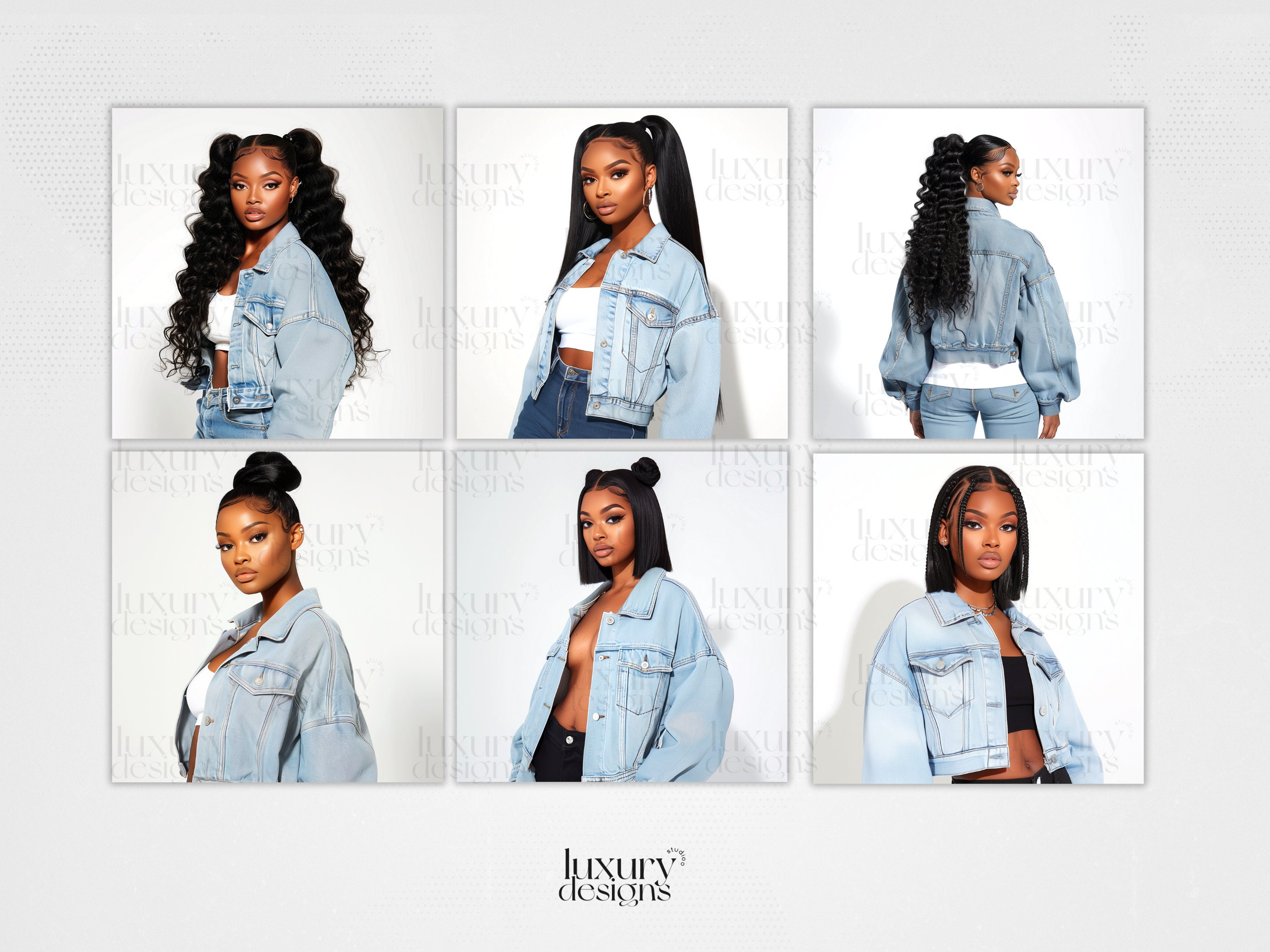 Buy Two Bundles, and Get a Gift! Photos Bundle- Hair Model Stock Photos ...