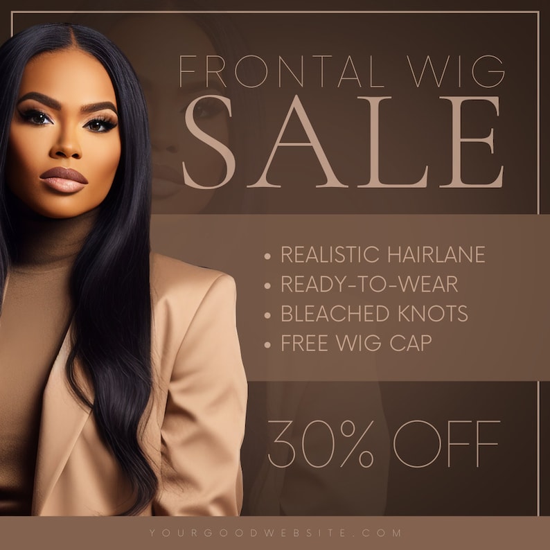 Editable Flyer Template, Wig Business Flyer, Hair Business Flyer, Edit ...
