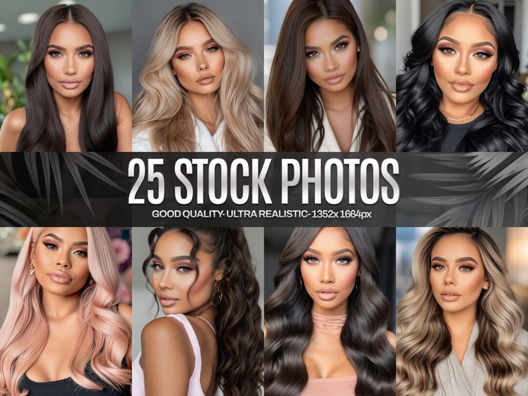Photos Bundle- Hair Model Stock Photos, Wig Stock Photos, Group Stock ...