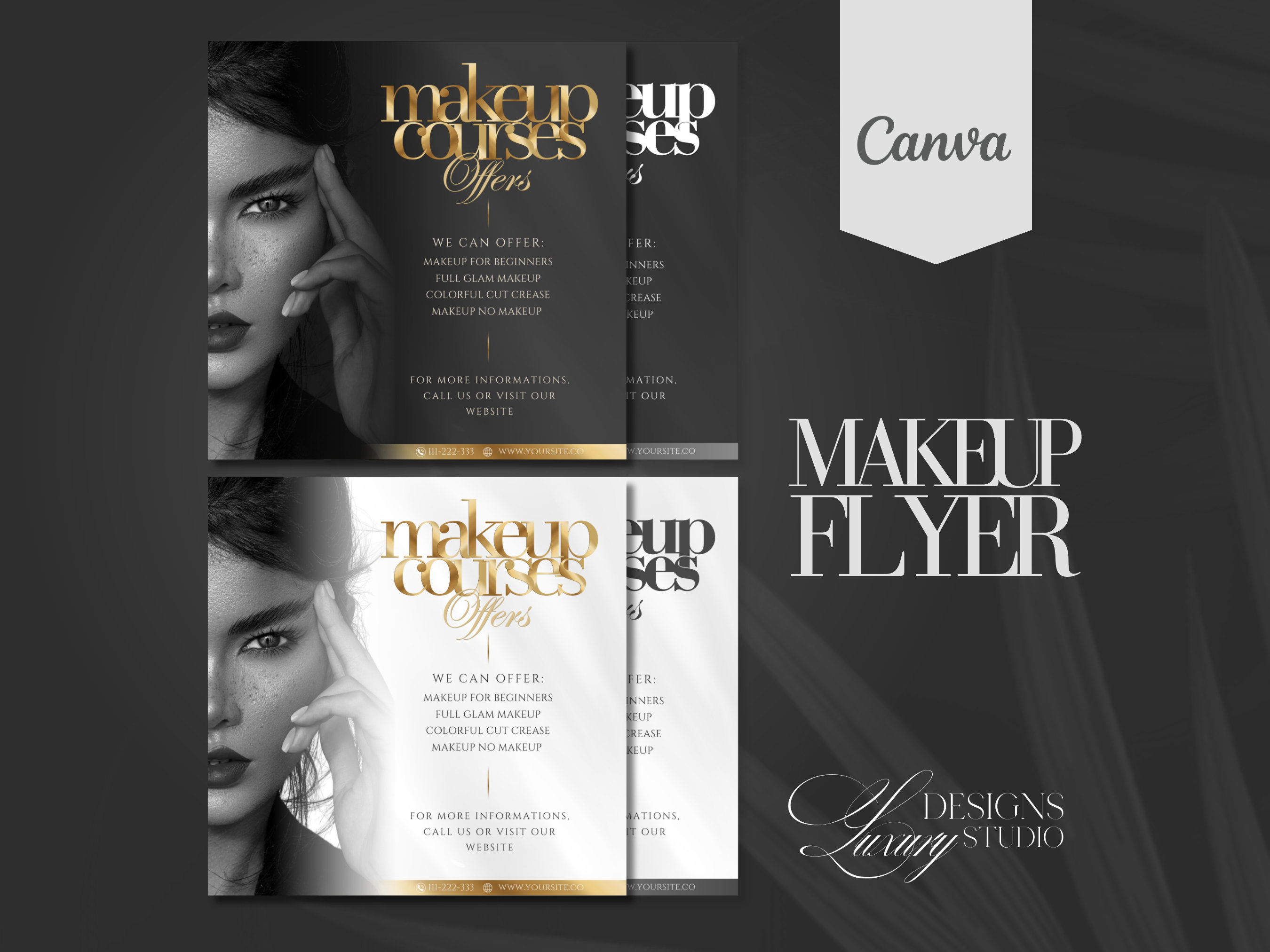 Makeup Courses Flyer, Makeup Artist Flyer, Makeup Training Flyer, Canva ...