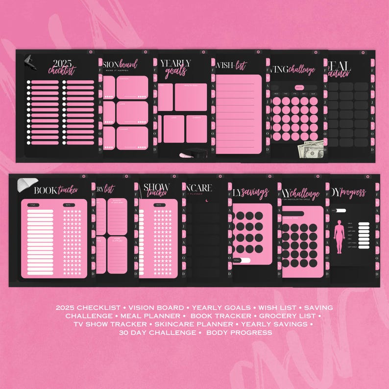 2025 Digital Pink Girly Planner, iPad & Android, Monthly, Daily ...