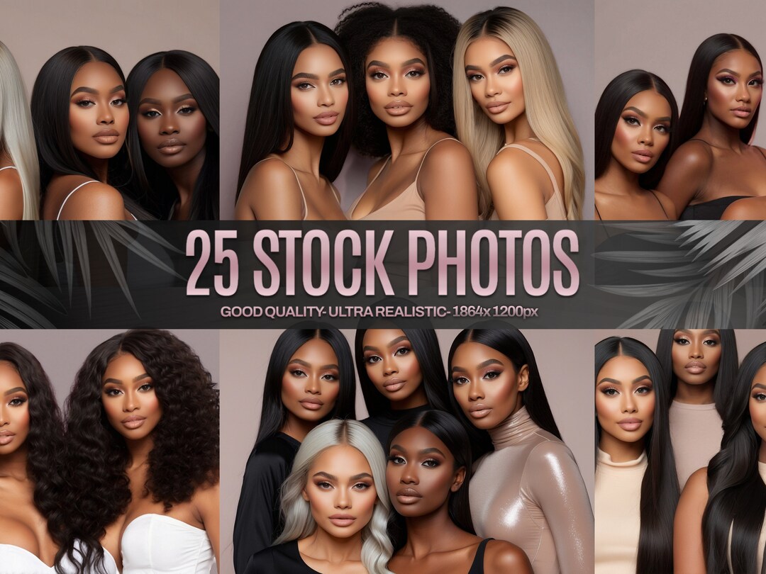 Photos Bundle- Hair Model Stock Photos, Wig Stock Photos, Group Stock ...