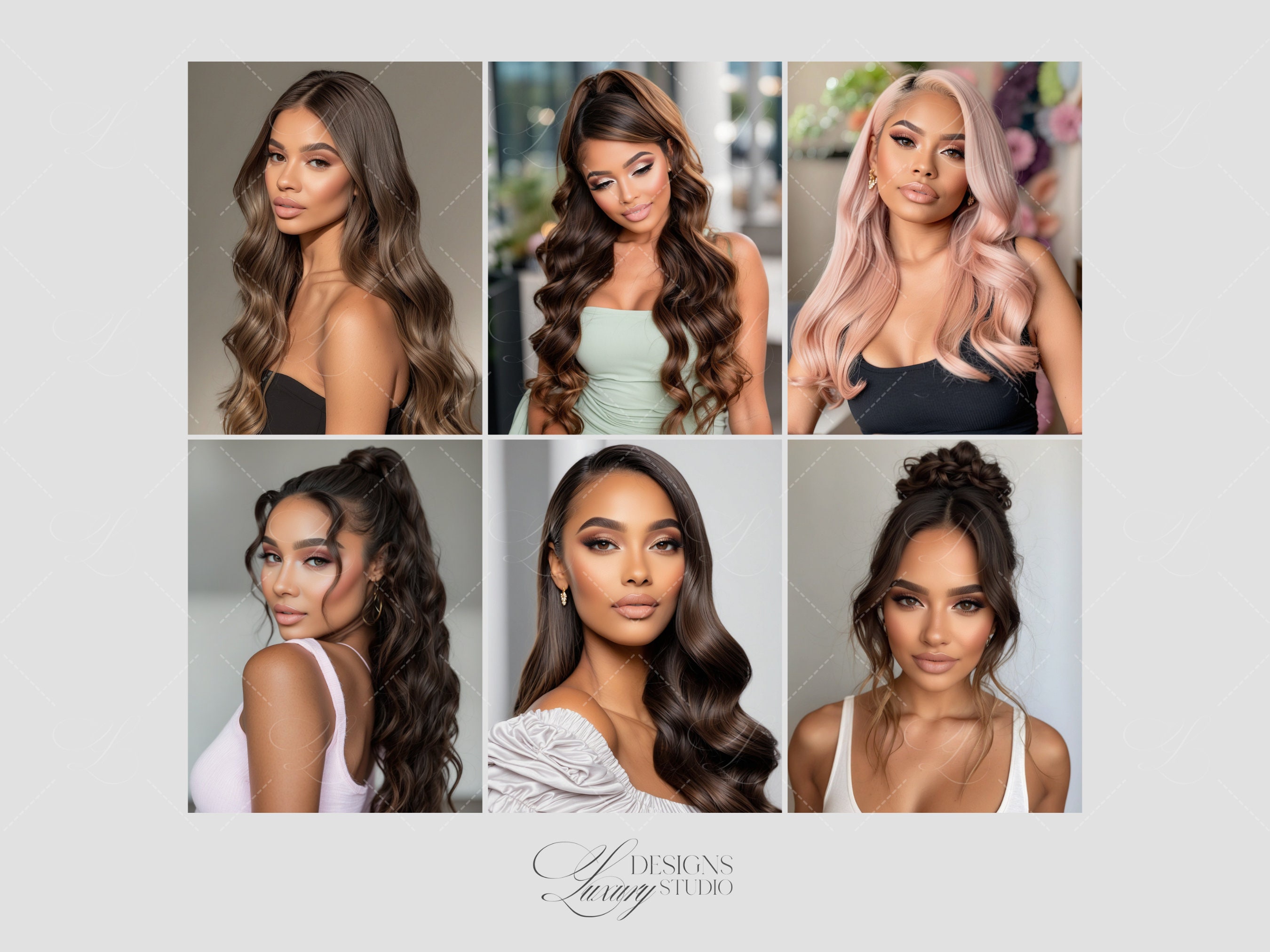 Photos Bundle Hair Model Stock Photos, Wig Stock Photos, Group Stock ...