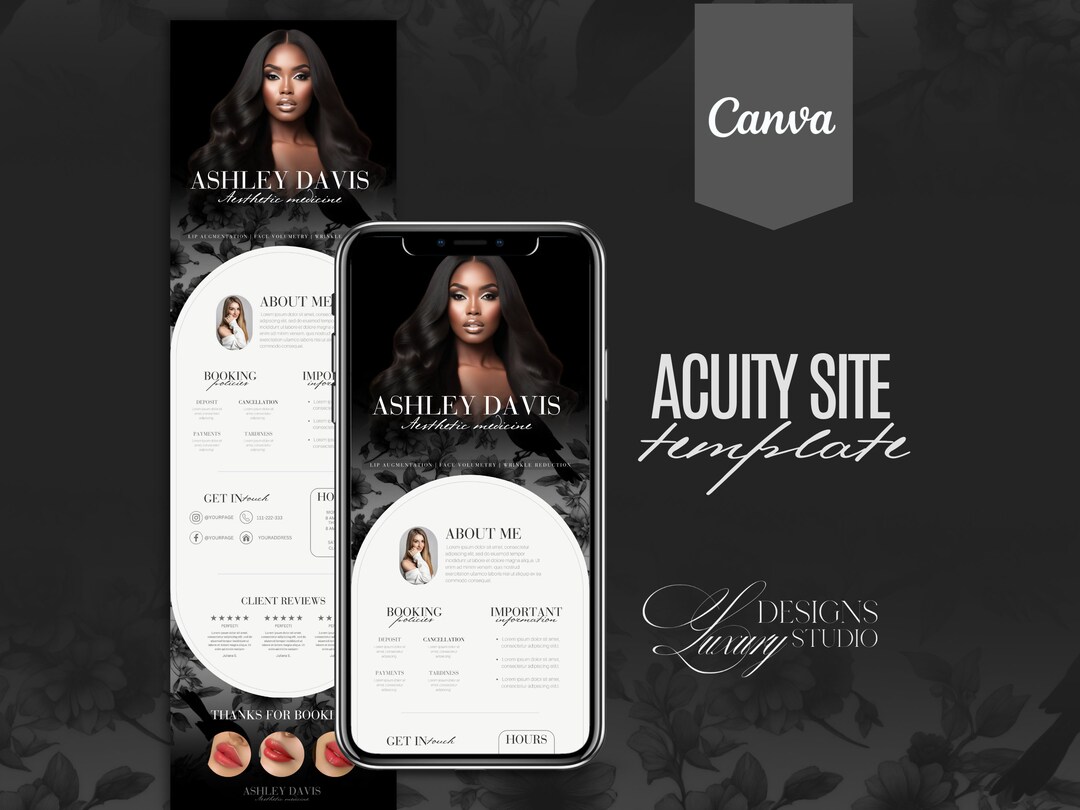 DIY Acuity Scheduling Site Template, Acuity Website Design, Edit in ...