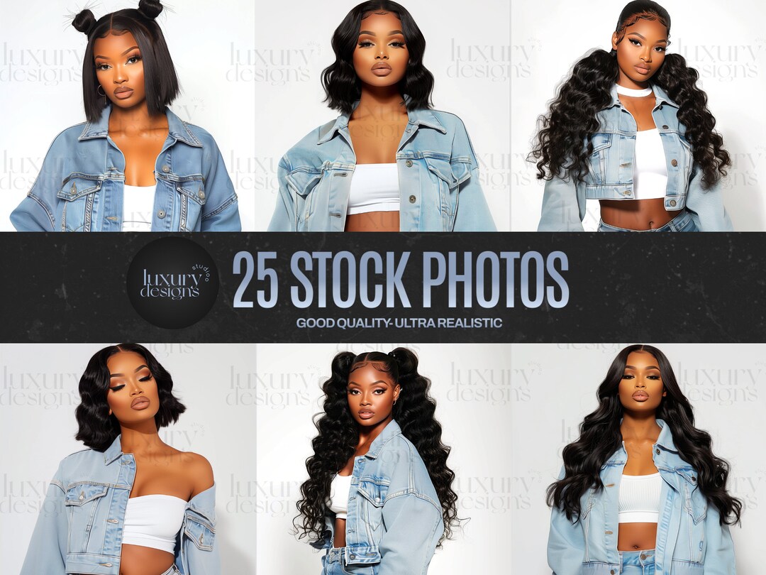 Buy Two Bundles, and Get a Gift! Photos Bundle- Hair Model Stock Photos ...