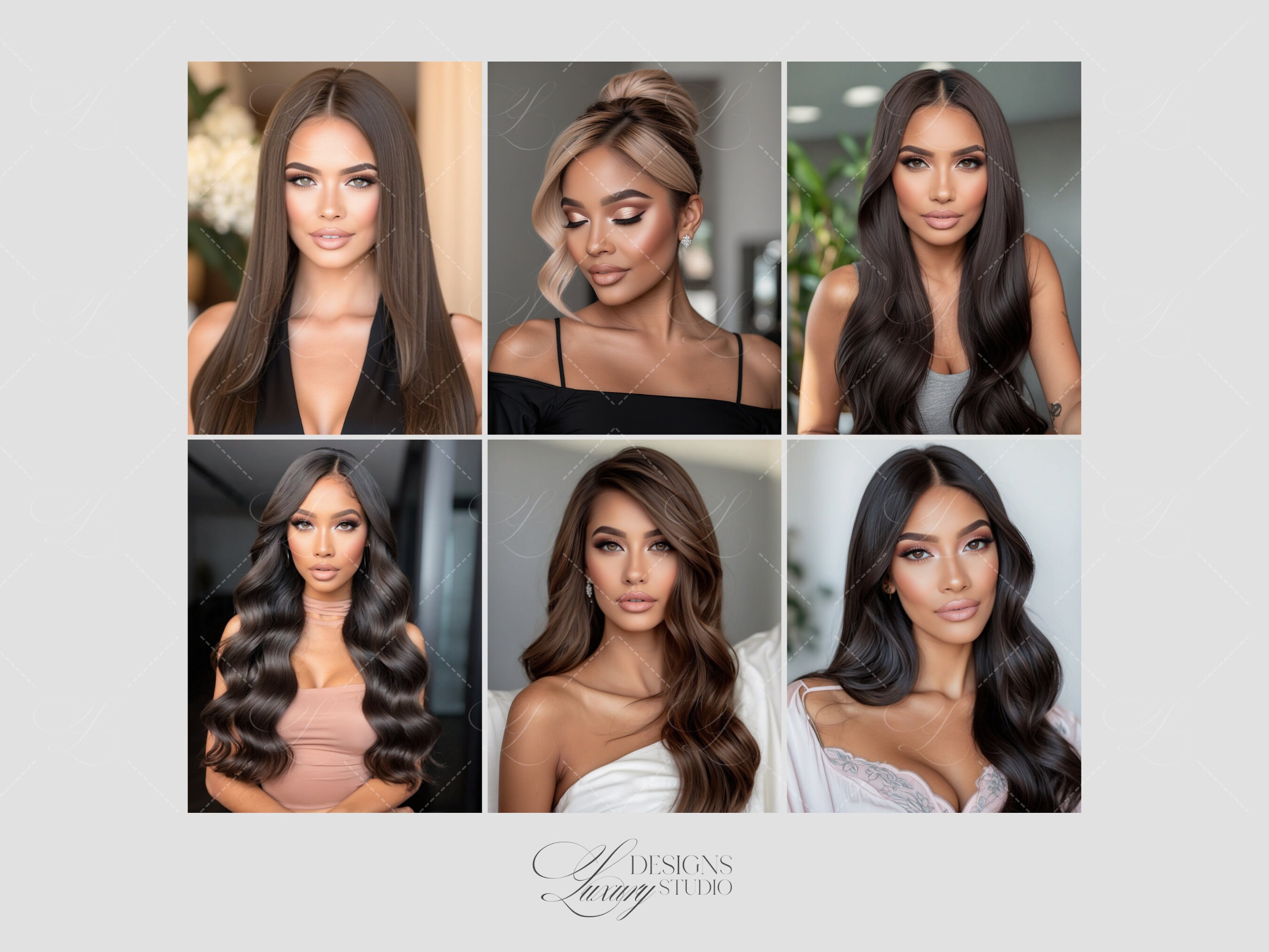 Photos Bundle Hair Model Stock Photos, Wig Stock Photos, Group Stock ...
