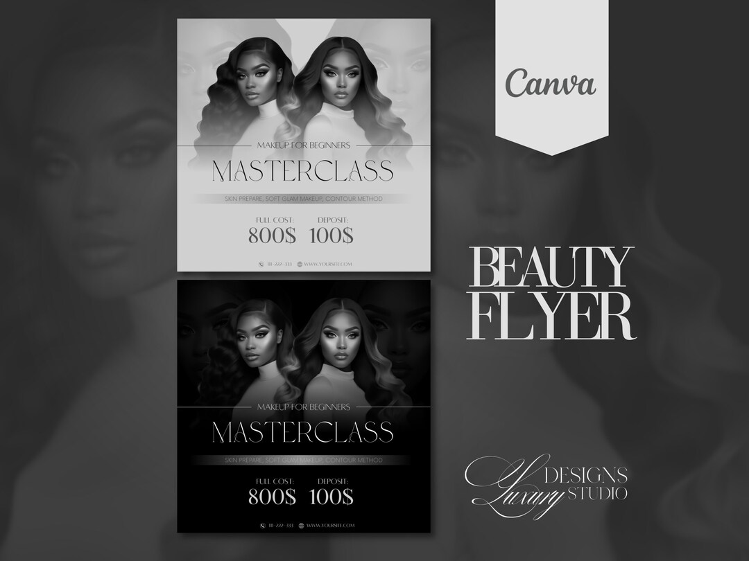 Makeup Masterclass Flyer, Makeup Class Flyer, Makeup Artist Flyer ...