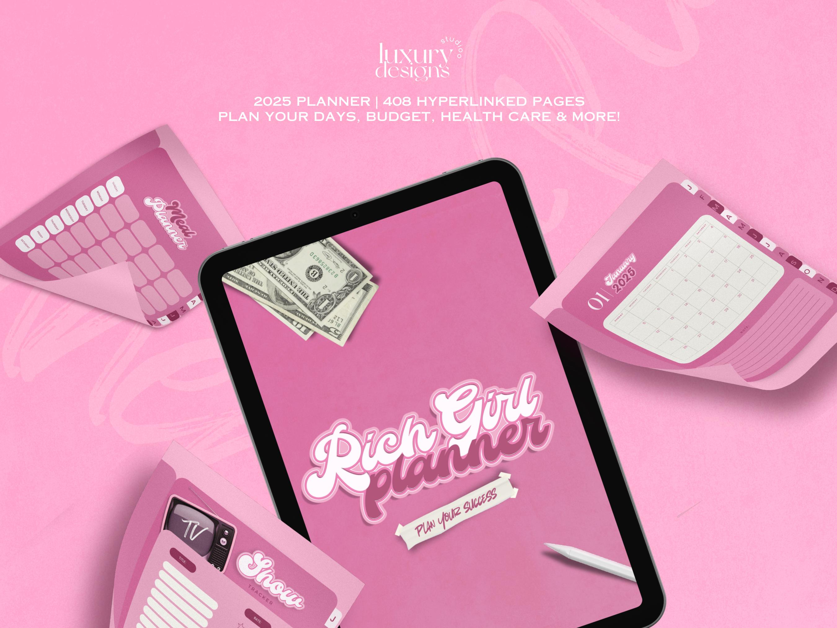 2025 Digital Pink Girly Planner, iPad & Android, Monthly, Daily ...