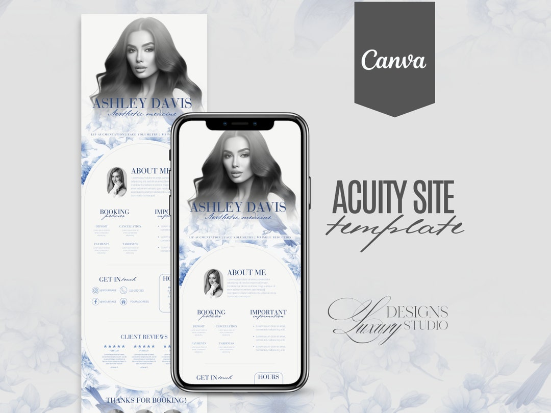 DIY Acuity Scheduling Site Template, Acuity Website Design, Edit in ...