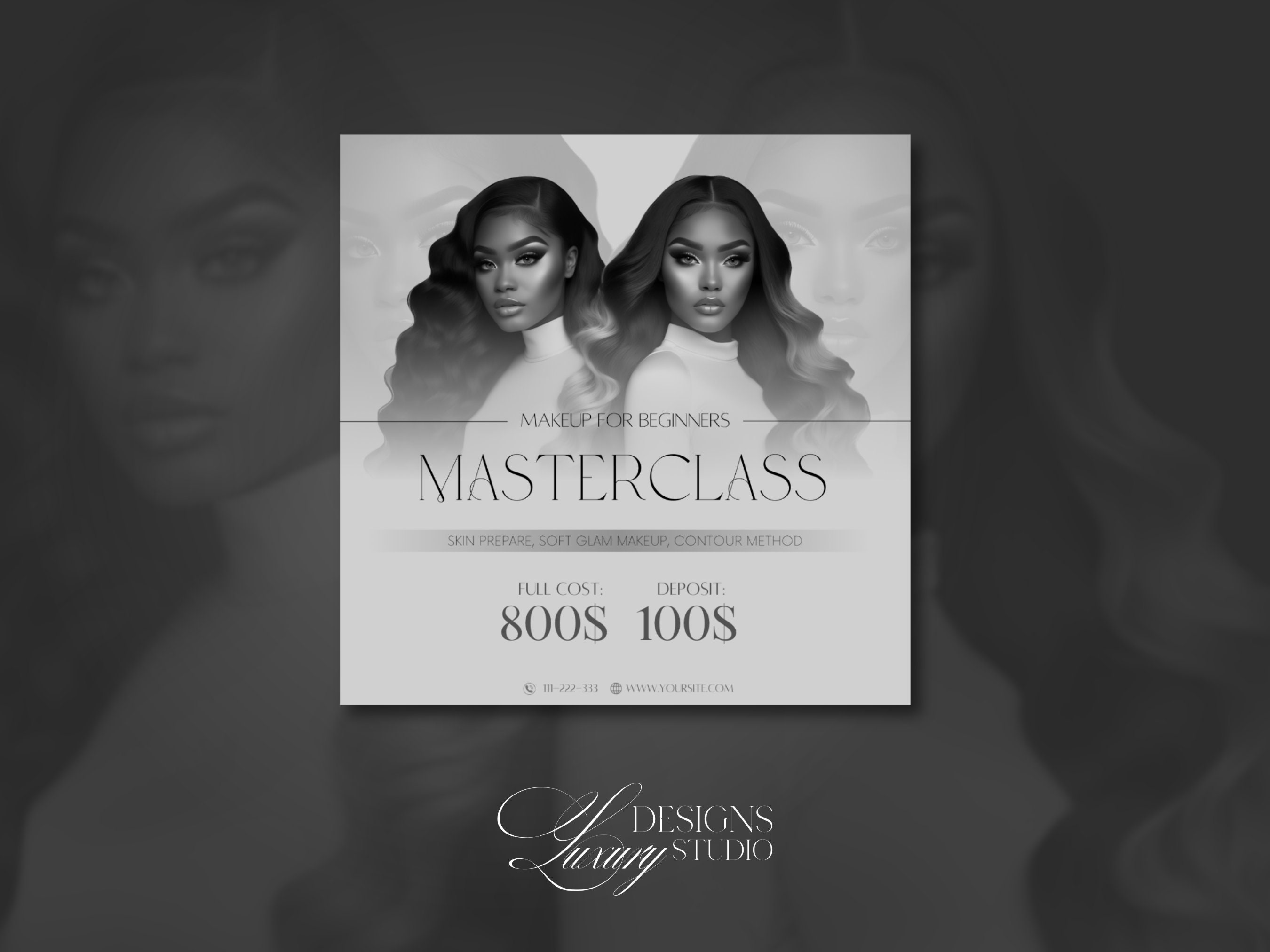 Makeup Masterclass Flyer Makeup Class Flyer Makeup Artist Flyer