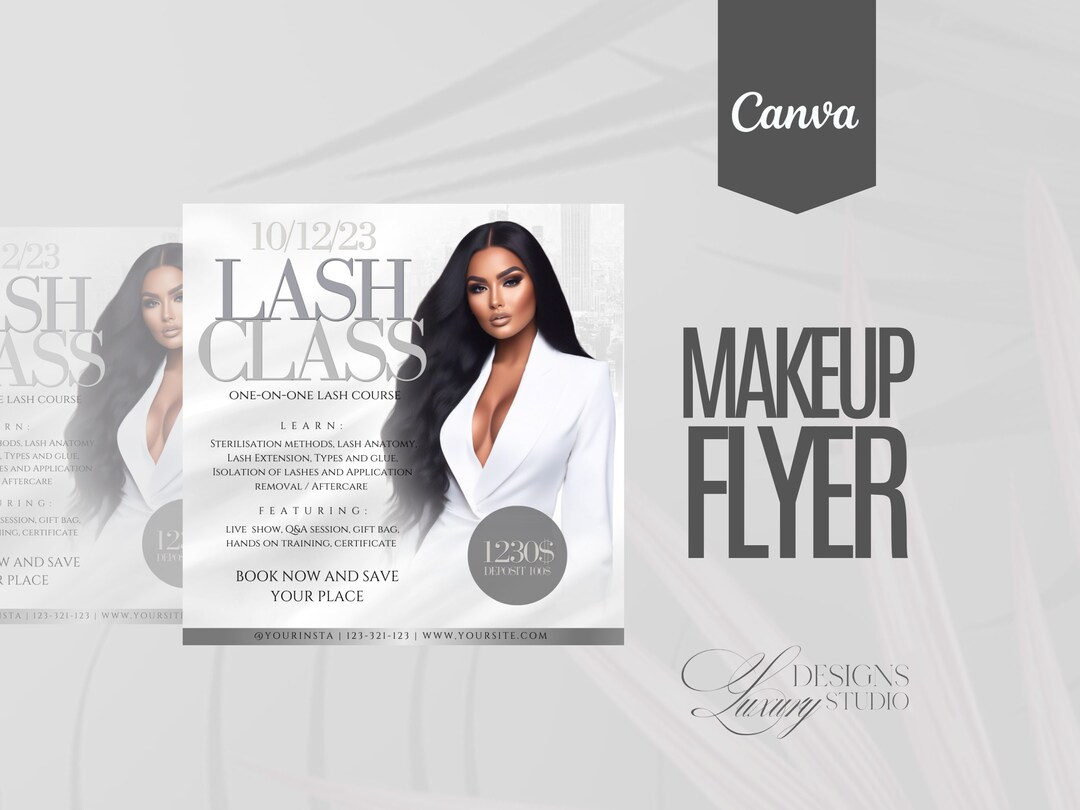 Lashes Class Flyer Beauty Class Flyer Lash Tech Flyer Lash - Etsy