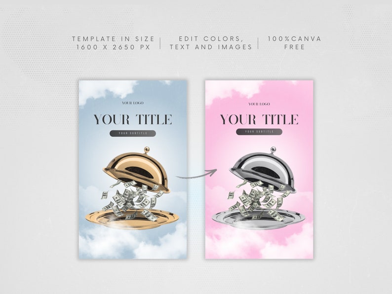 Ebook Cover Template, Editable Front Cover Design, Business E-book ...