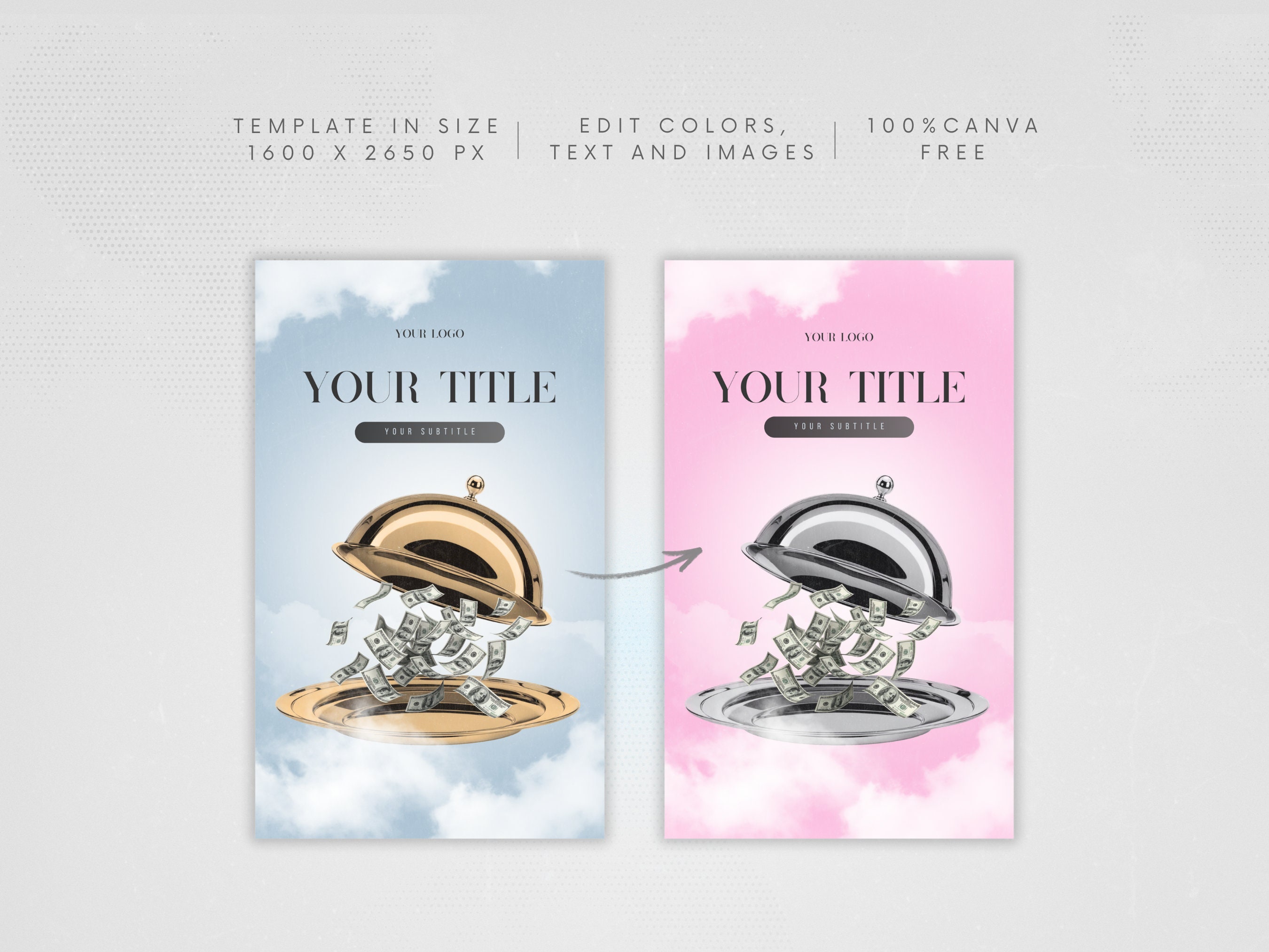 Ebook Cover Template, Editable Front Cover Design, Business E-book ...