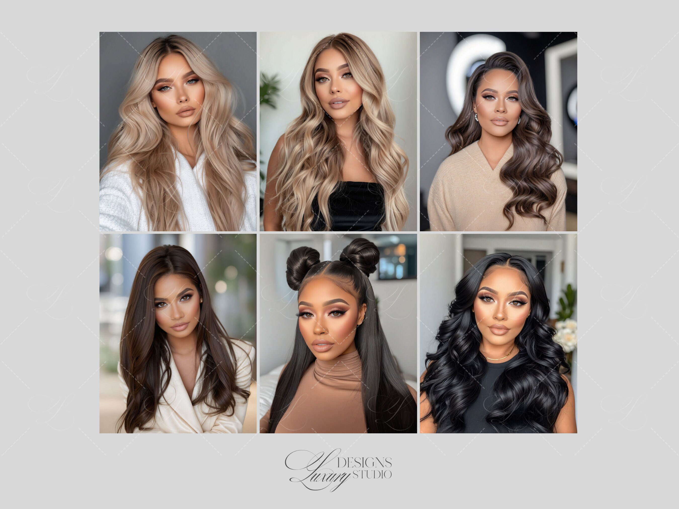 Photos Bundle Hair Model Stock Photos, Wig Stock Photos, Group Stock ...