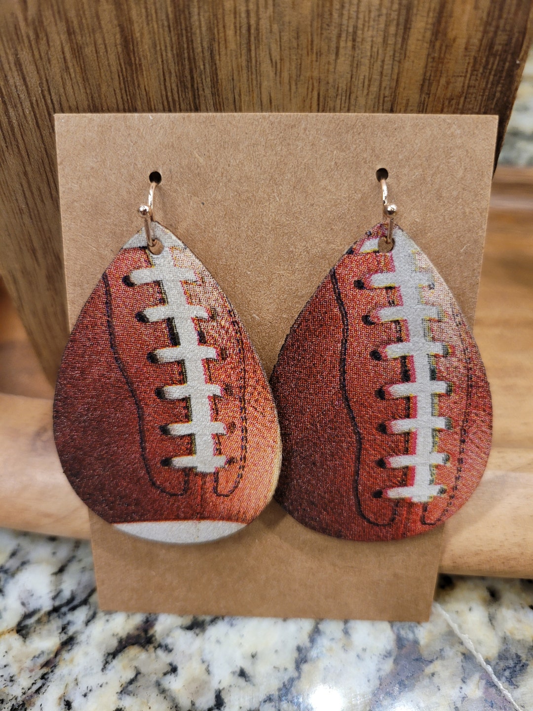 Football Tear Drop Earrings - Etsy