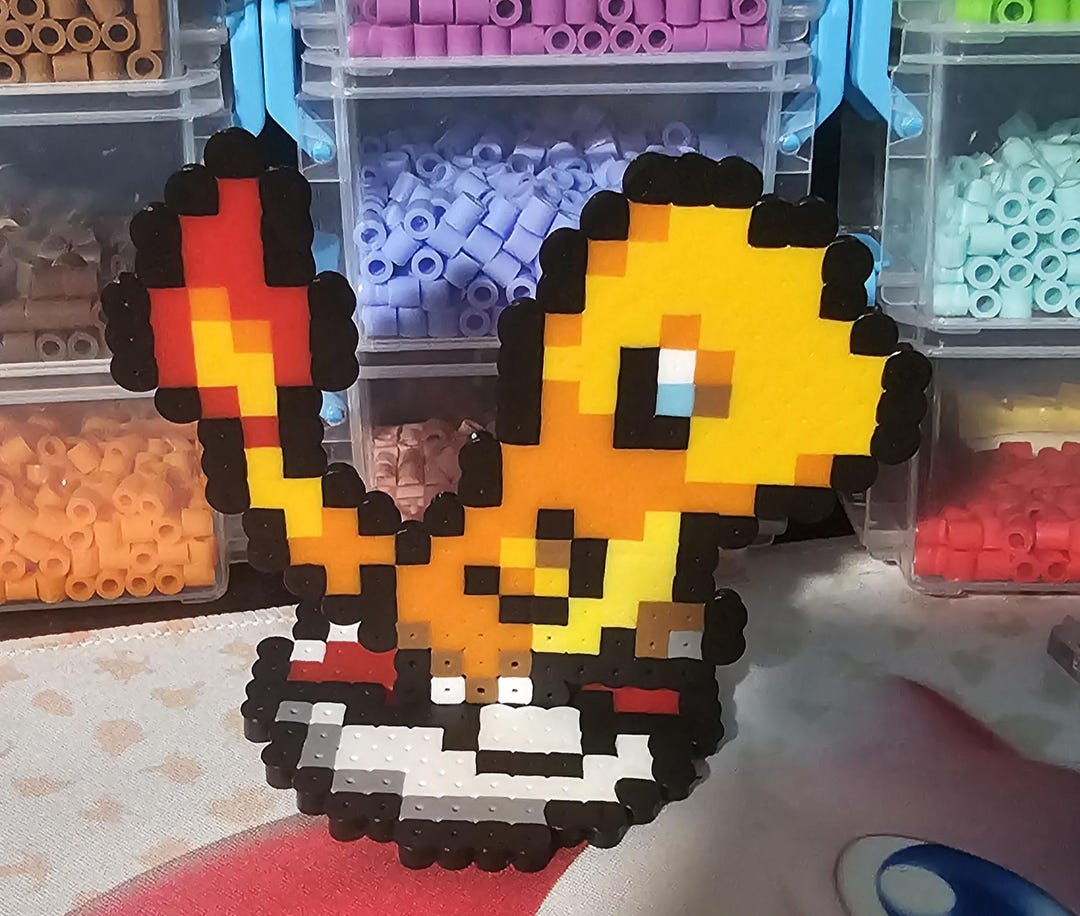 Perler Beads Chizard Figure - Etsy