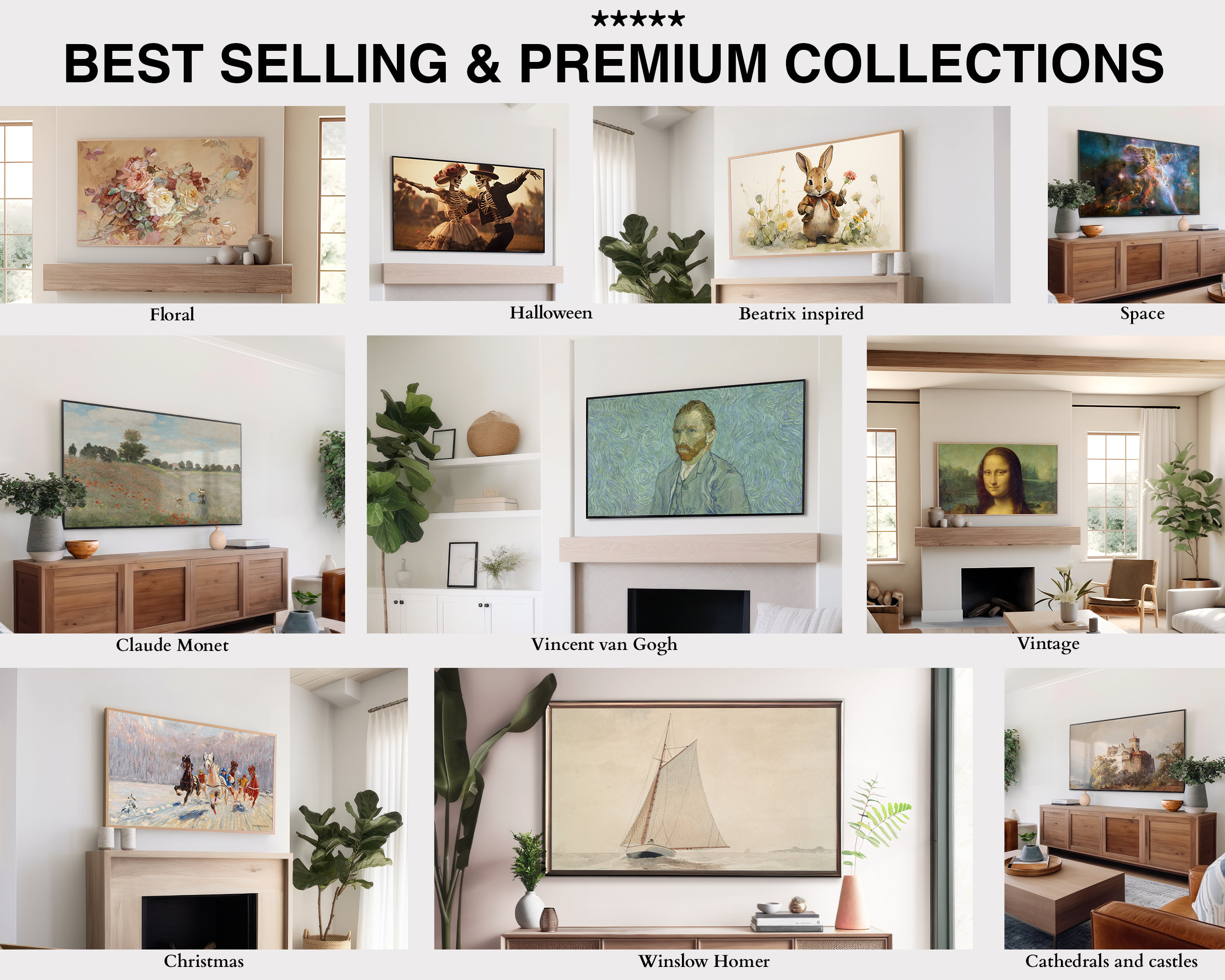 Samsung Frame TV Art TOP 100 Pack - Vintage Art Collection for Frame TV ...