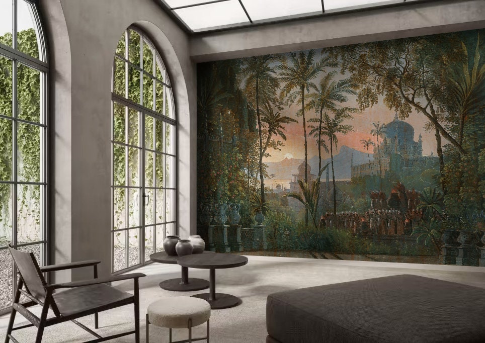 Buy Indian Mughal Wallpaper of Tropical Rajasthan on Removable Peel ...