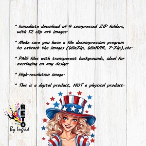 Patriotic Girls PNG Clipart Pack, 4th of July PNG Instant Download ...